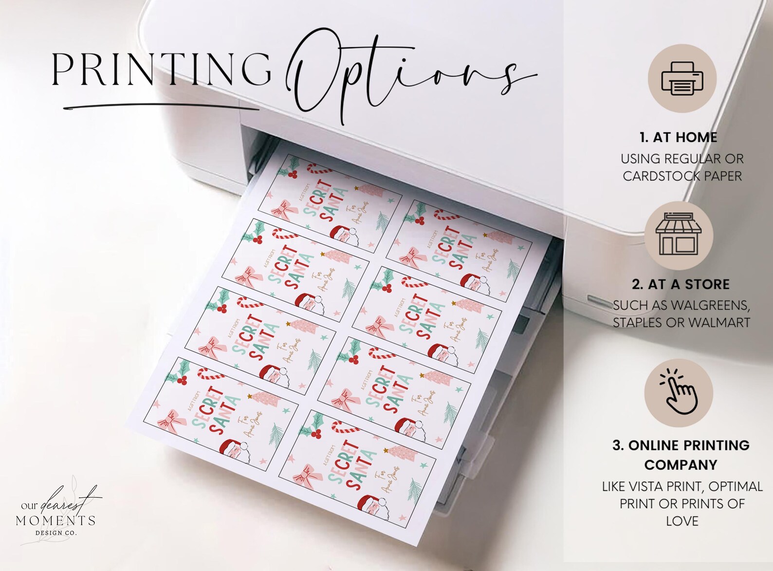 Editable Secret Santa Gift Tag Template Printable Present Tags Santa ...