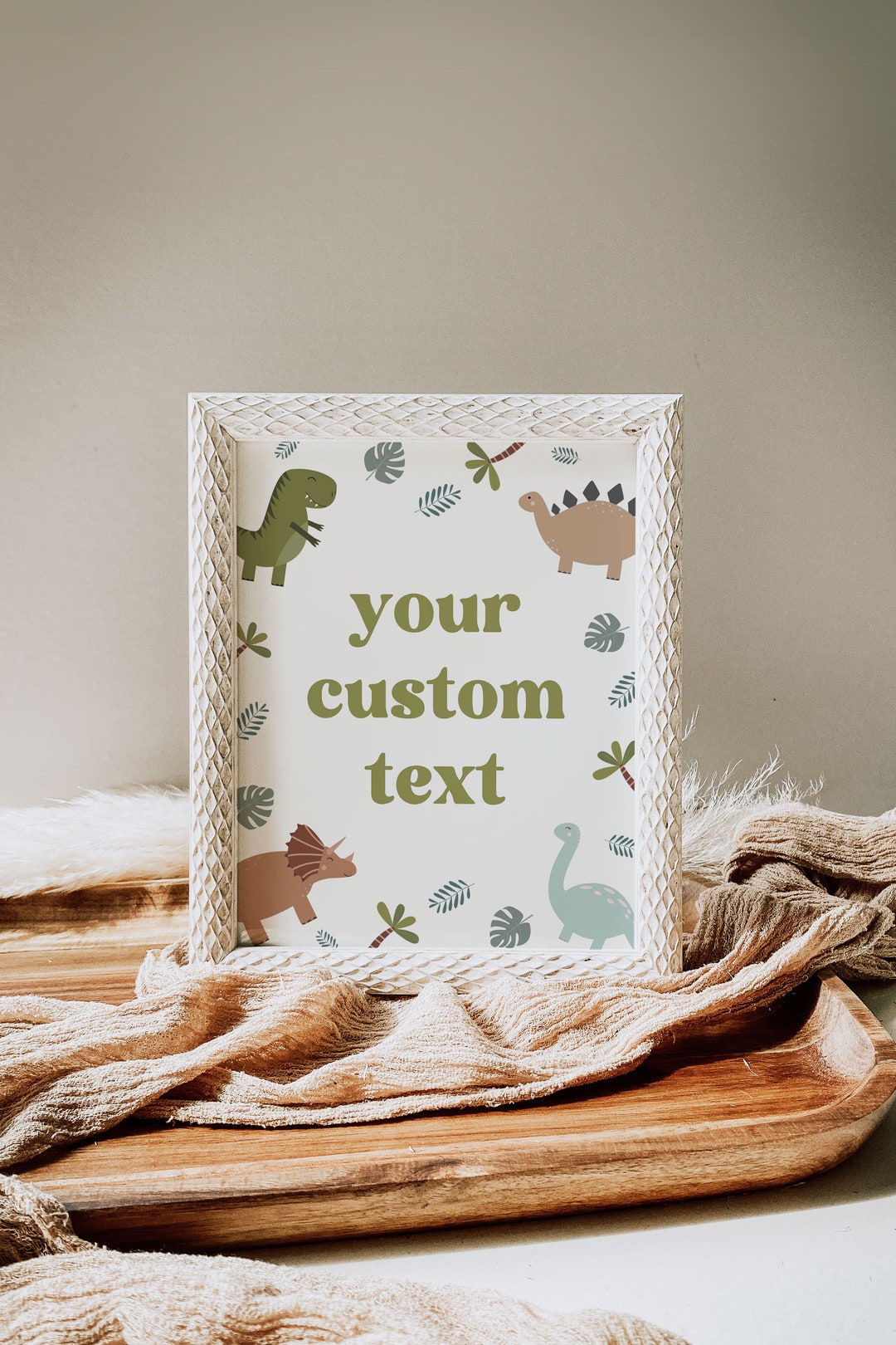 Editable Three Rex Party Custom Sign Dinosaur Theme Birthday Decor ...