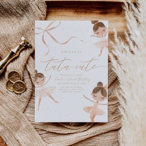 Tutu Cute Birthday Invitation Second Birthday Invitation Boho Tutu Cute ...