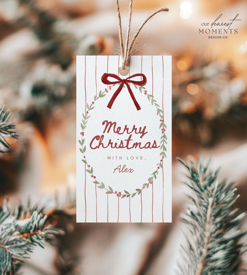 Editable Christmas Gift Tag Printable Printable Christmas Present Label ...