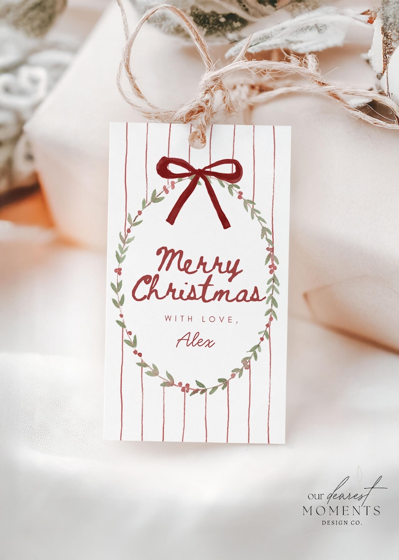 Editable Christmas Gift Tag Printable Printable Christmas Present Label ...