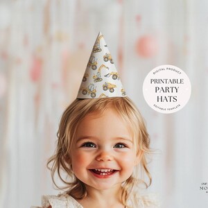 Printable Construction Party Hat Construction Boy Birthday Hat Dump ...