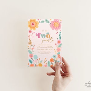 Two Fiesta Birthday Invitation Second Birthday Invitation for Girl ...