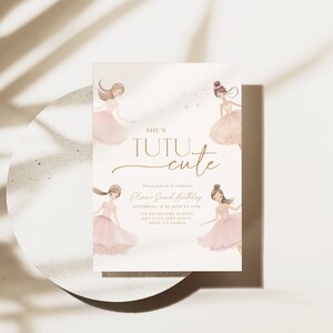Tutu Cute Birthday Invitation Second Birthday Invitation Boho Tutu Cute ...