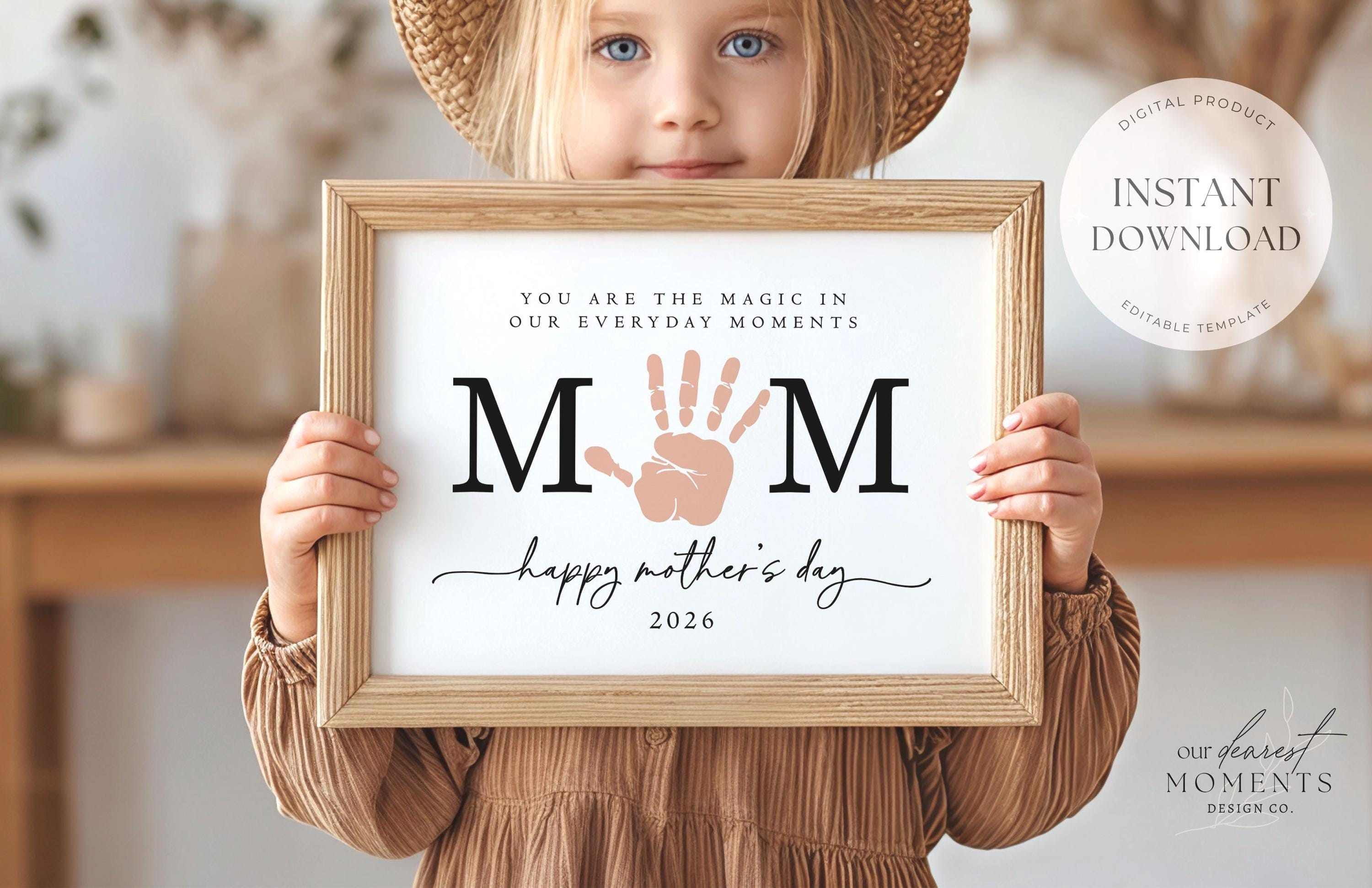PRINTABLE Mother’s Day Handprint Craft Kids Mothers Day Activity DIY ...