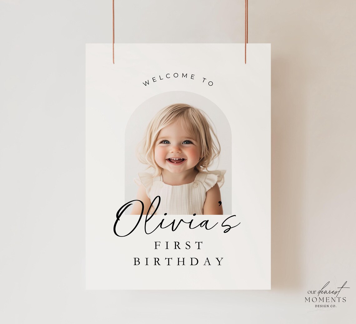 Editable ANY AGE Birthday Welcome Sign Birthday Welcome Poster ...
