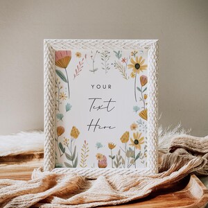 Editable Wildflower Birthday Bundle Girl Flower Birthday Digital ...