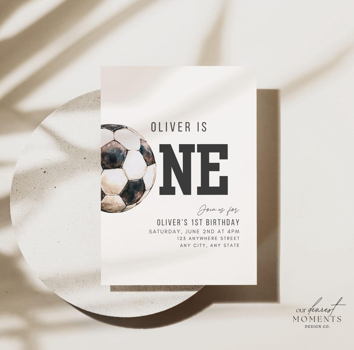 Editable Rookie Year Soccer First Birthday Invitation Digital Template ...