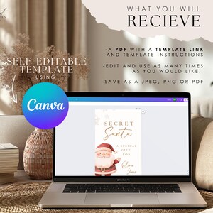 Editable Secret Santa Gift Tag Template Printable Present Tags Santa ...