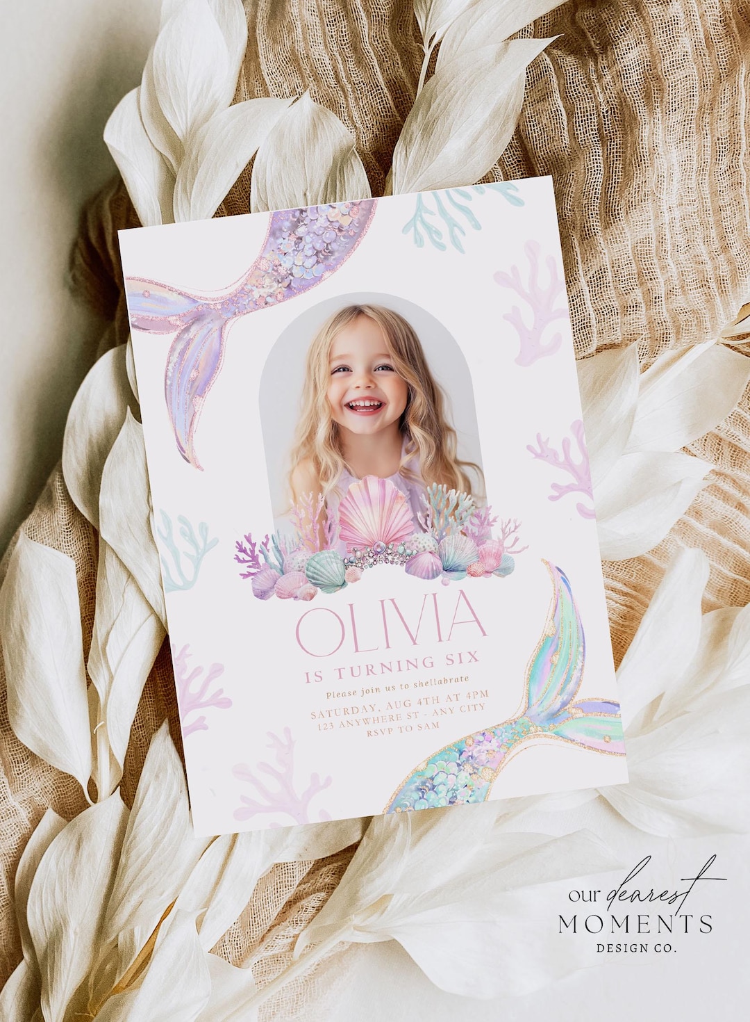 Editable ANY AGE Mermaid Birthday Invitation Mermaid Bash Under the Sea ...