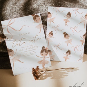 Tutu Cute Birthday Invitation Second Birthday Invitation Boho Tutu Cute ...