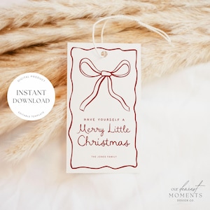 Editable Christmas Gift Tag Template Printable Present Tags Santa Xmas ...