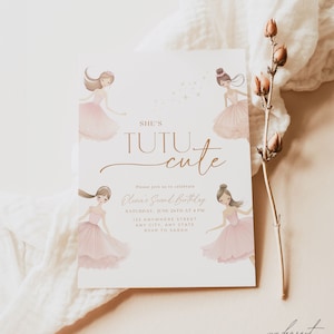 Tutu Cute Birthday Invitation Second Birthday Invitation Boho Tutu Cute ...