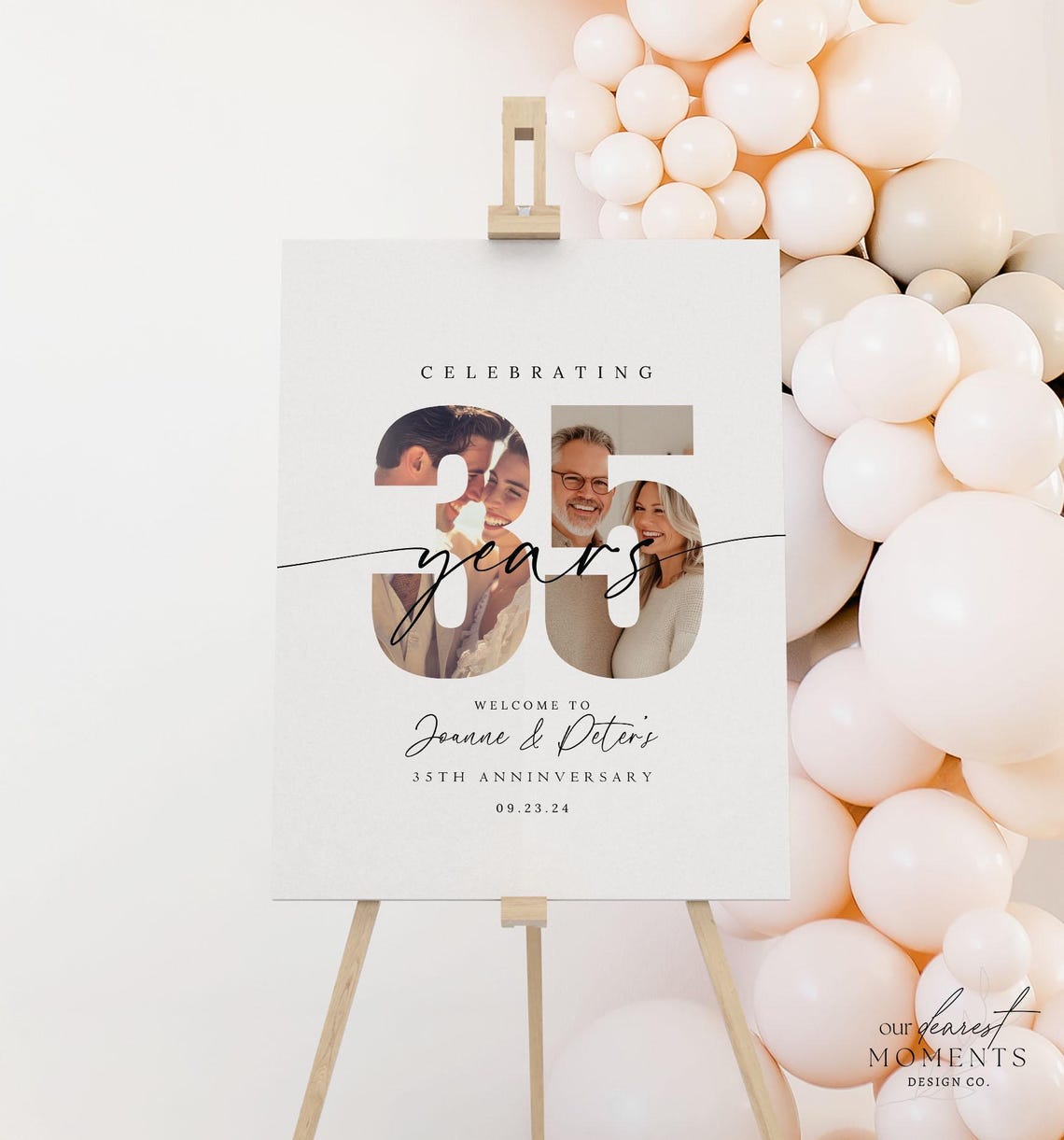 35th Anniversary Welcome Sign 35th Wedding Anniversary Welcome Poster ...