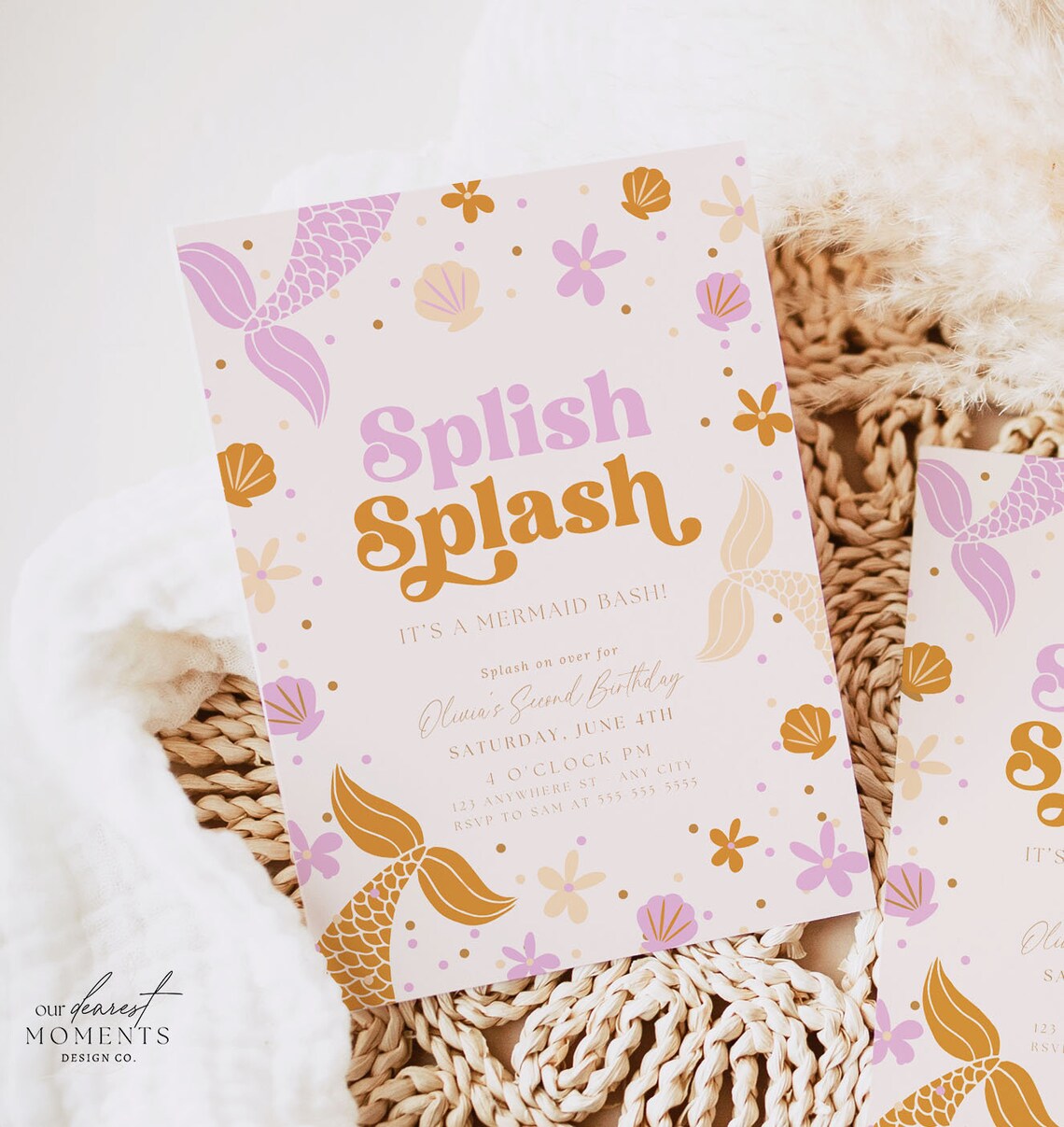 Editable Mermaid Birthday Invitation, Mermaid Bash, Under the Sea ...