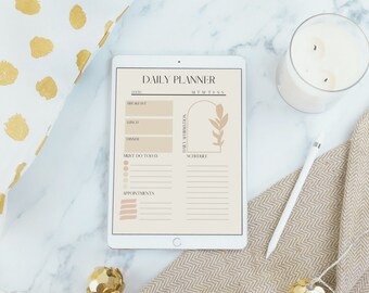 Digital Printable Planner, Daily Planning, Organization , Daily ...