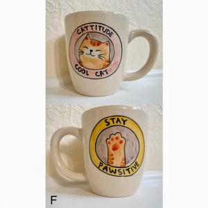 Ceramic Mug Gift Unique Handmade Cat Mug - Etsy