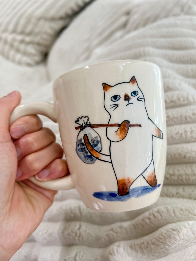 Ceramic Mug Gift Unique Handmade Cat Mug - Etsy