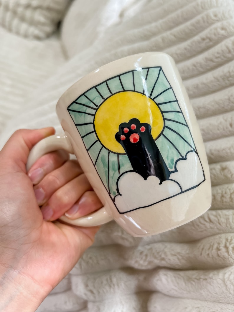 Ceramic Mug Gift Unique Handmade Cat Mug - Etsy