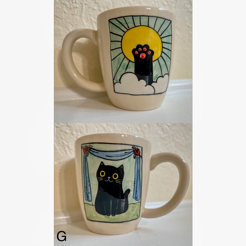 Ceramic Mug Gift Unique Handmade Cat Mug - Etsy