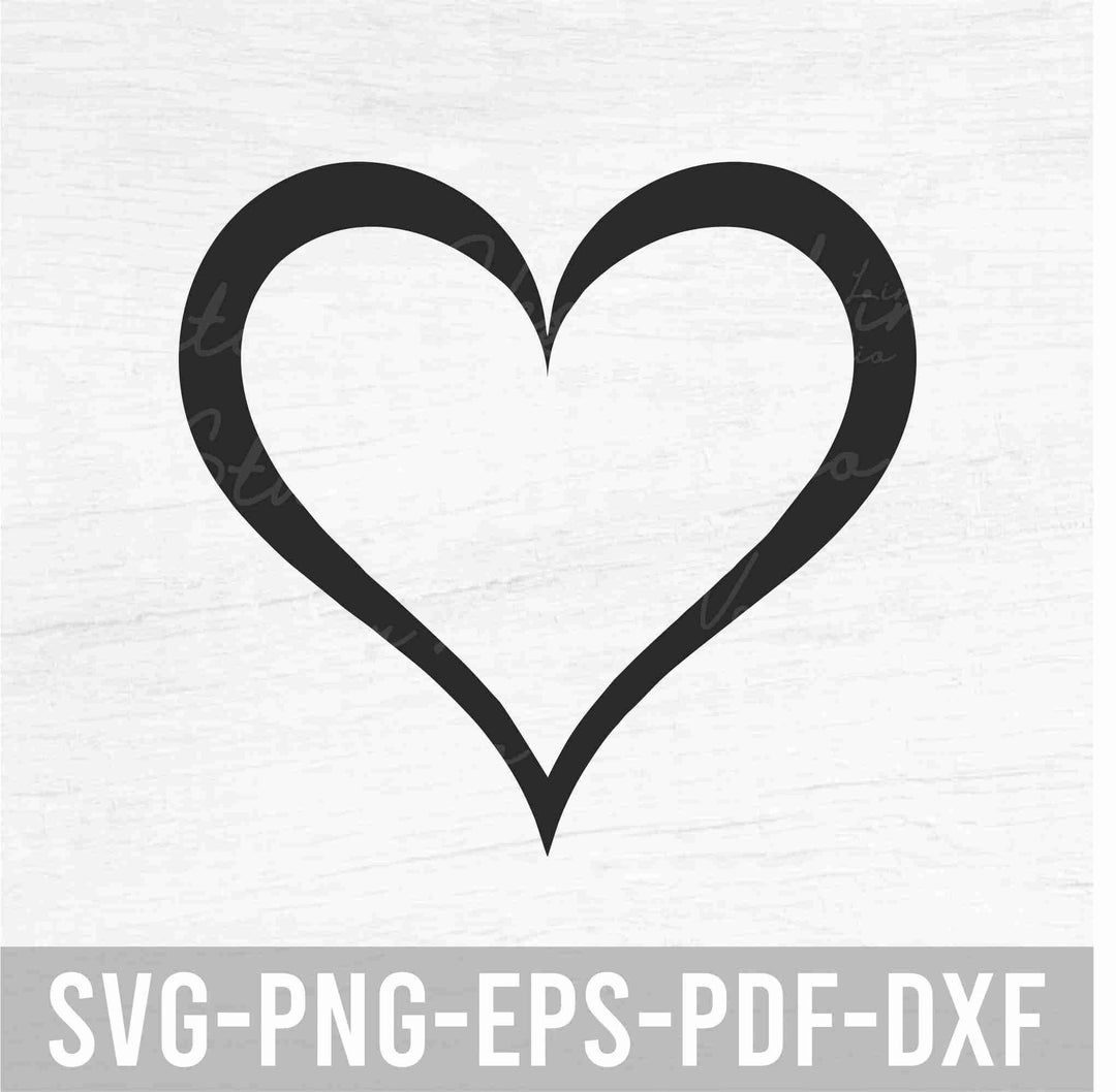 Heart - Instant Digital Download - Svg, Png, Eps, Pdf, Dxf Files - Love ...
