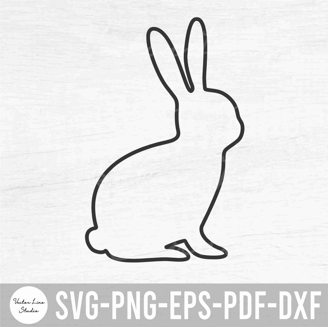 Easter Bunny Outline - Instant Digital Download - Svg, Png, Eps, Pdf ...