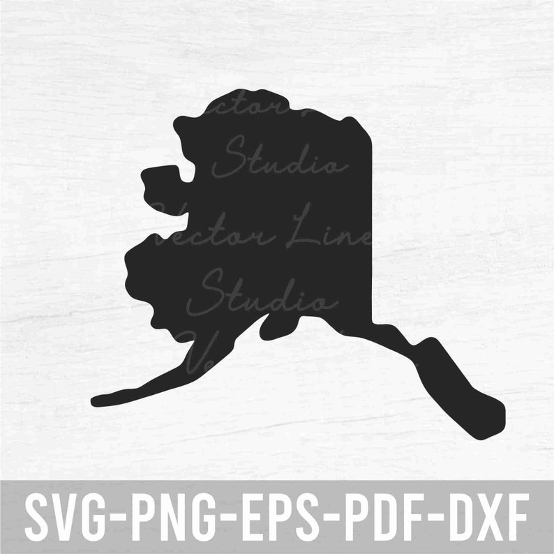 Alaska State Silhouette - Instant Digital Download - Svg, Png, Eps, Pdf ...