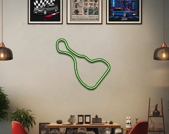 Thunderhill Raceway Park LED RGB Neon Race Track Circuit Desk Wall Art ...