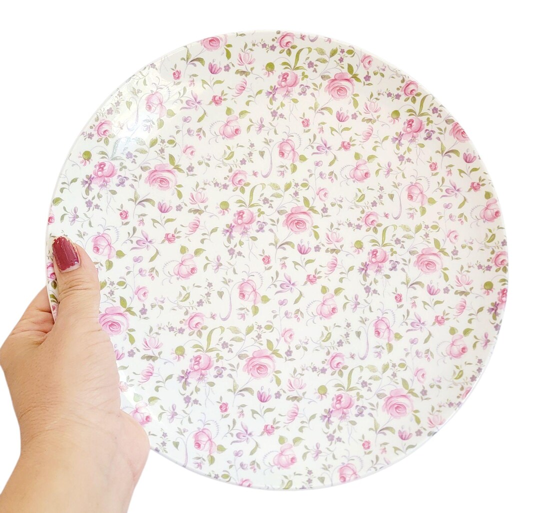 Vintage Springfield England Rose Dinner Plates – Set of 2 (10") | Pink ...