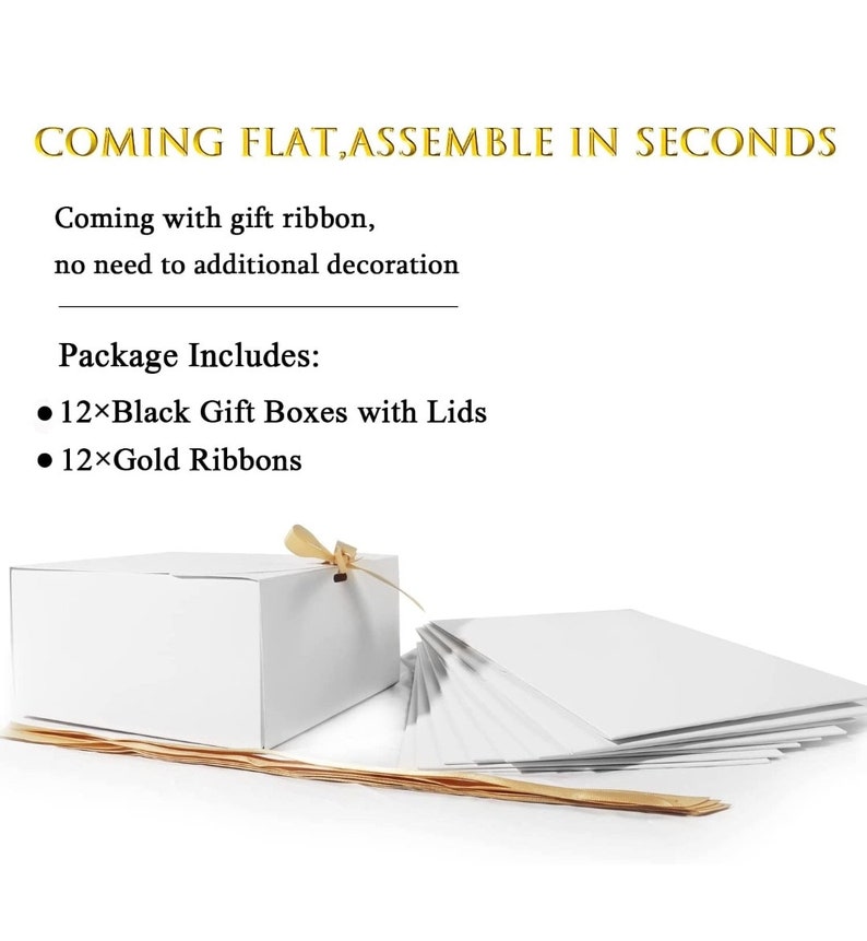 Set of 12pack Gift Boxes With Lids,gift Boxes With Ribbon,bridesmaid ...
