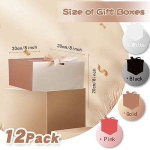 Set of 12pack Gift Boxes With Lids,gift Boxes With Ribbon,bridesmaid ...