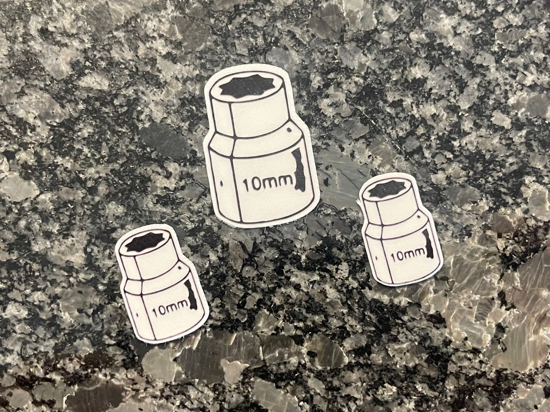 10mm Socket Sticker Custom Sizes - Etsy