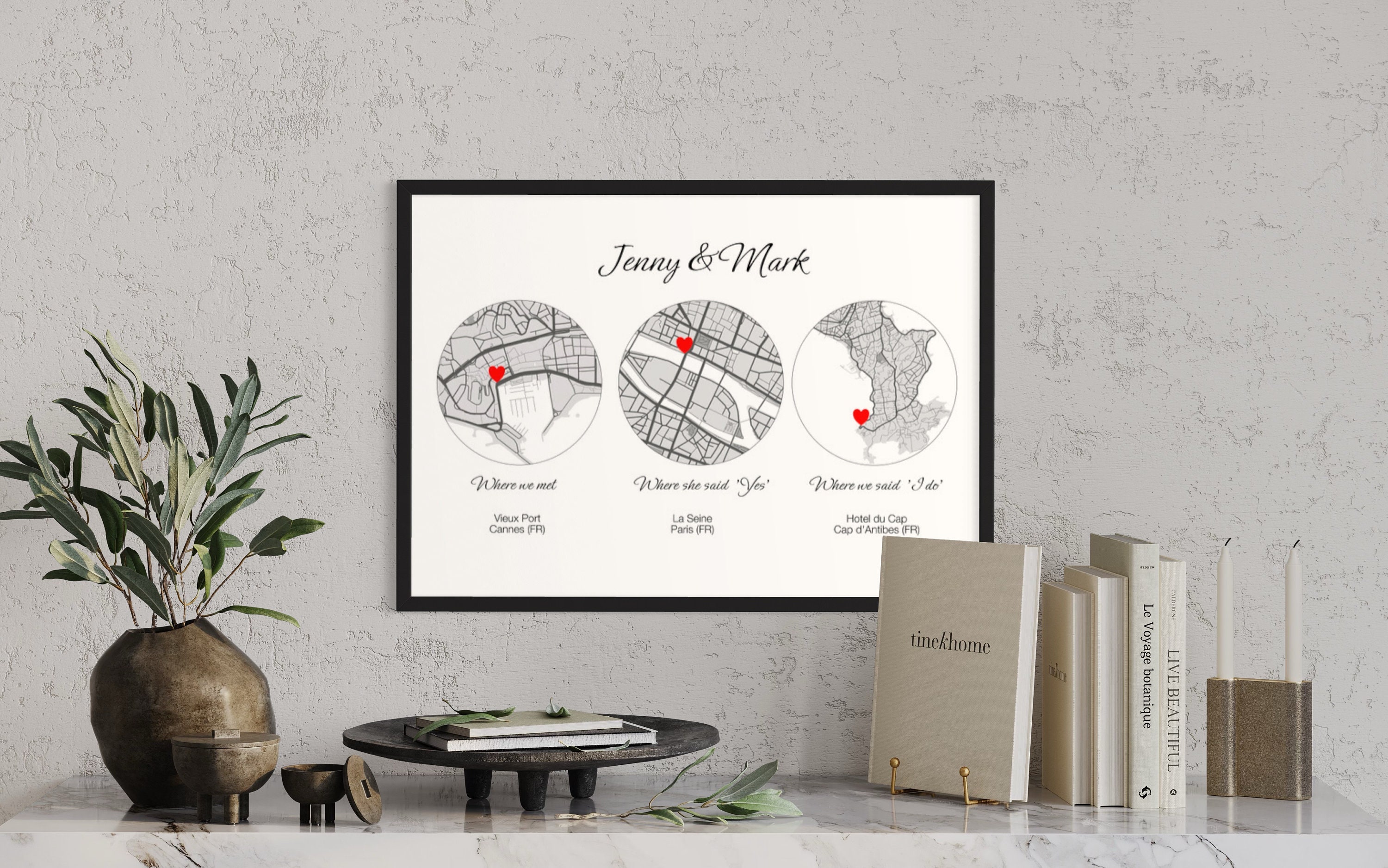 Personalised Map Print Met Engaged Wedding Map Custom Location Anniversary Minimal Custom Map 1521