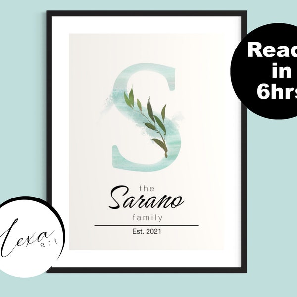 Last Name Wall Art - Etsy
