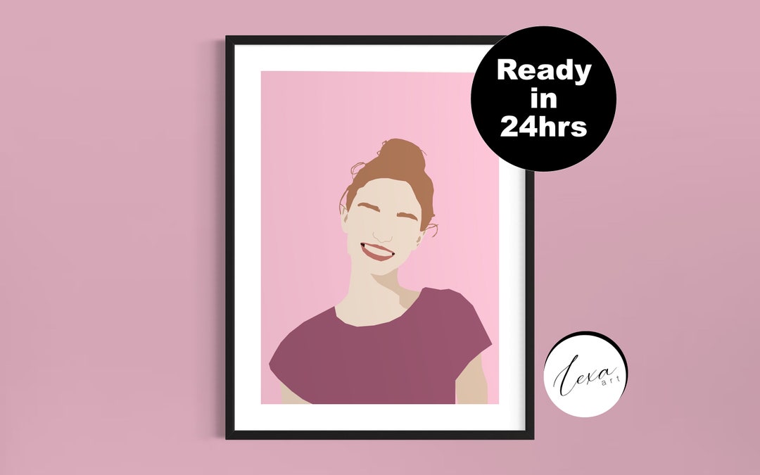 Custom Digital Faceless Portrait, Custom Personalised Photo, Minimalist ...