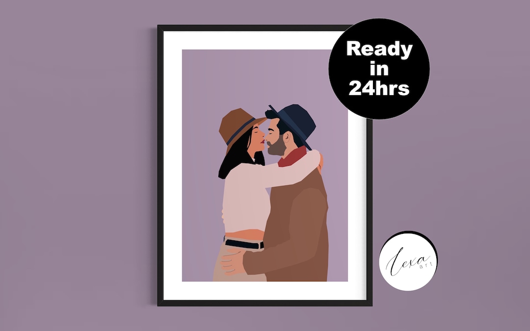 Custom Faceless Minimalist Portrait, Valentine's Day Gift, ASAP ...