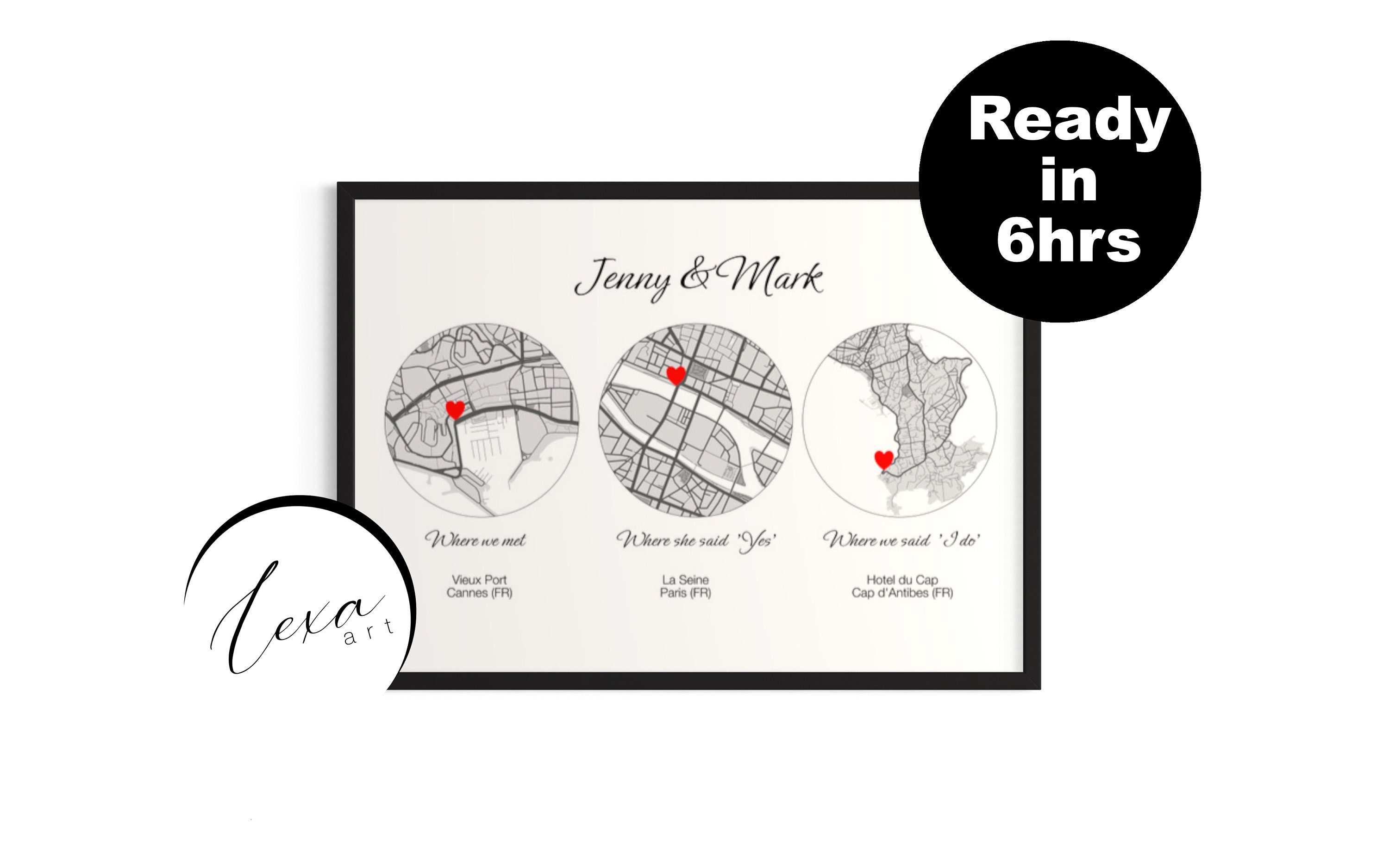 Personalised Map Print Met Engaged Wedding Map Custom Location Anniversary Minimal Custom Map 7009