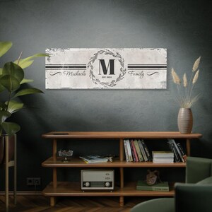 Family Last Name Sign, Cottage Core Last Name Wall Canvas, Family ...