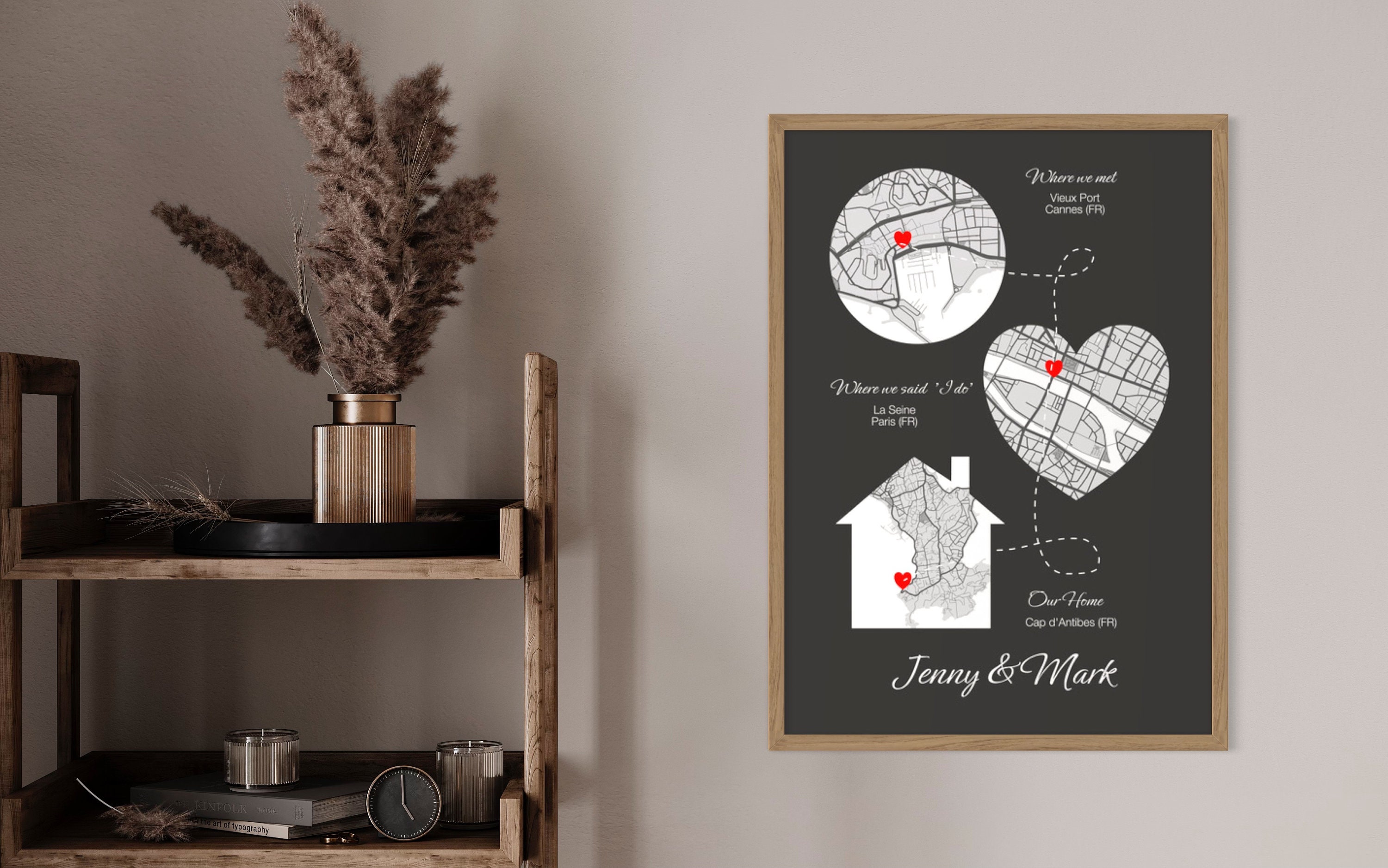 Personalised Map Print Our Story Map Custom Location Met - Etsy