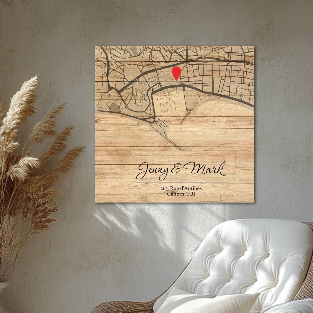 Where It All Began Map Art, Where We Met, First Kiss, Married, Engaged ...