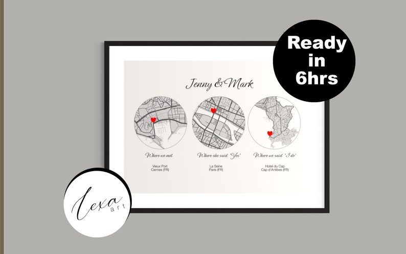 Personalised Map Print Met Engaged Wedding Map Custom Location Anniversary Minimal Custom Map 4111