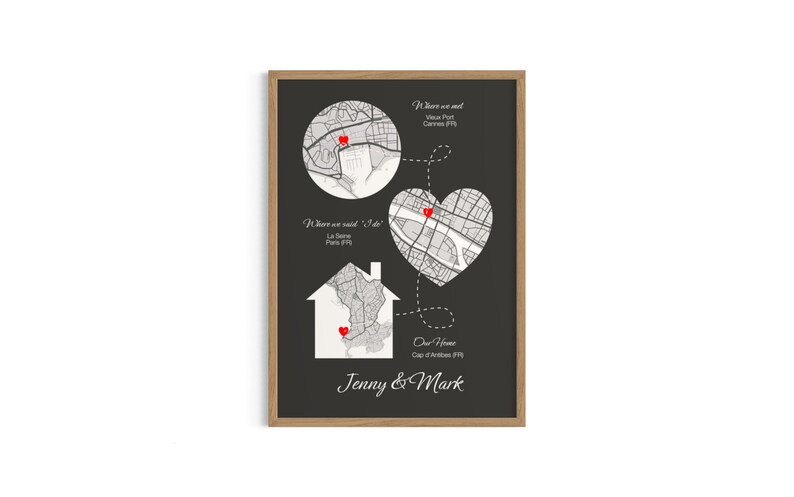 Personalised Map Print Our Story Map Custom Location Met - Etsy