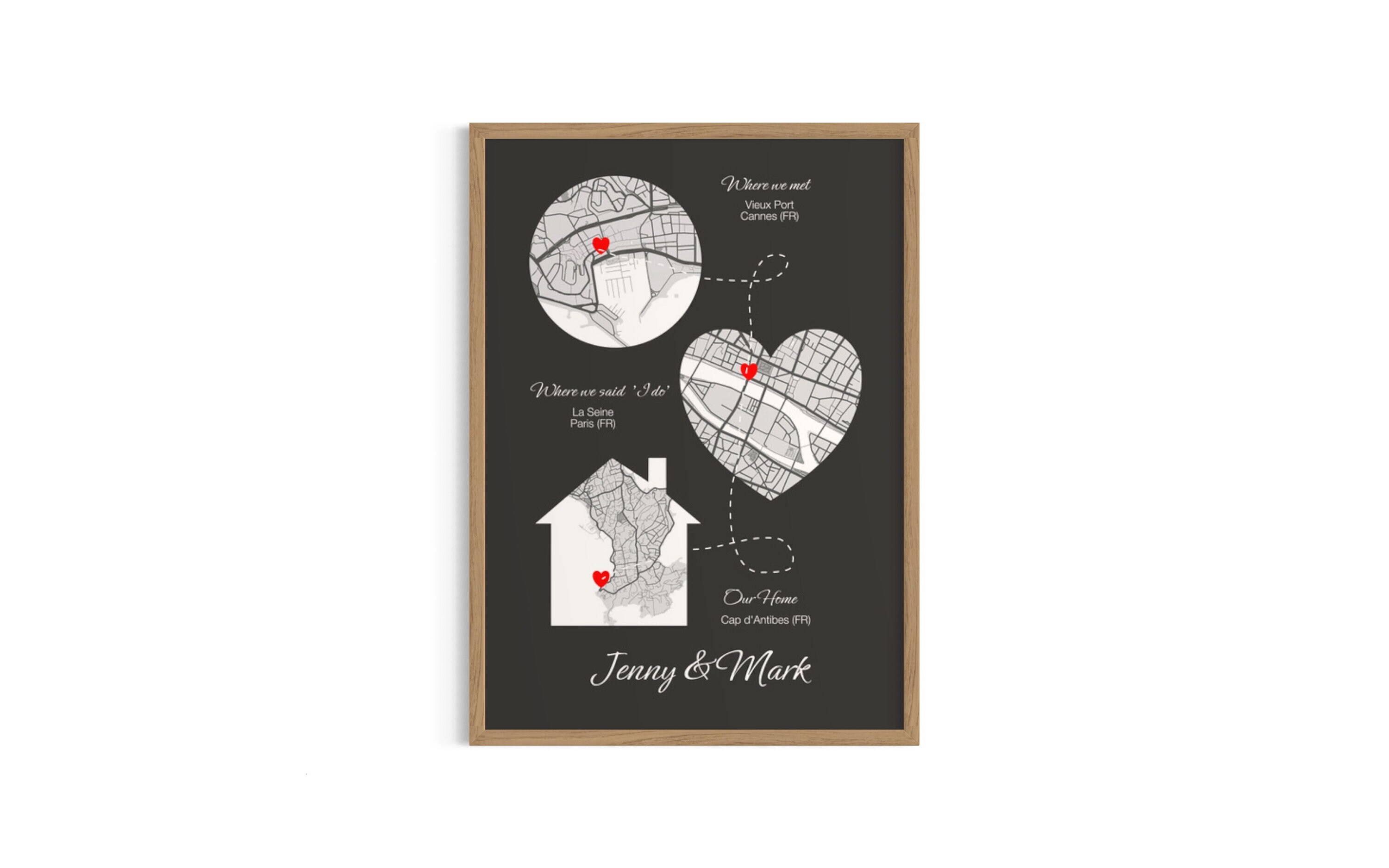 Personalised Map Print Our Story Map Custom Location Met - Etsy