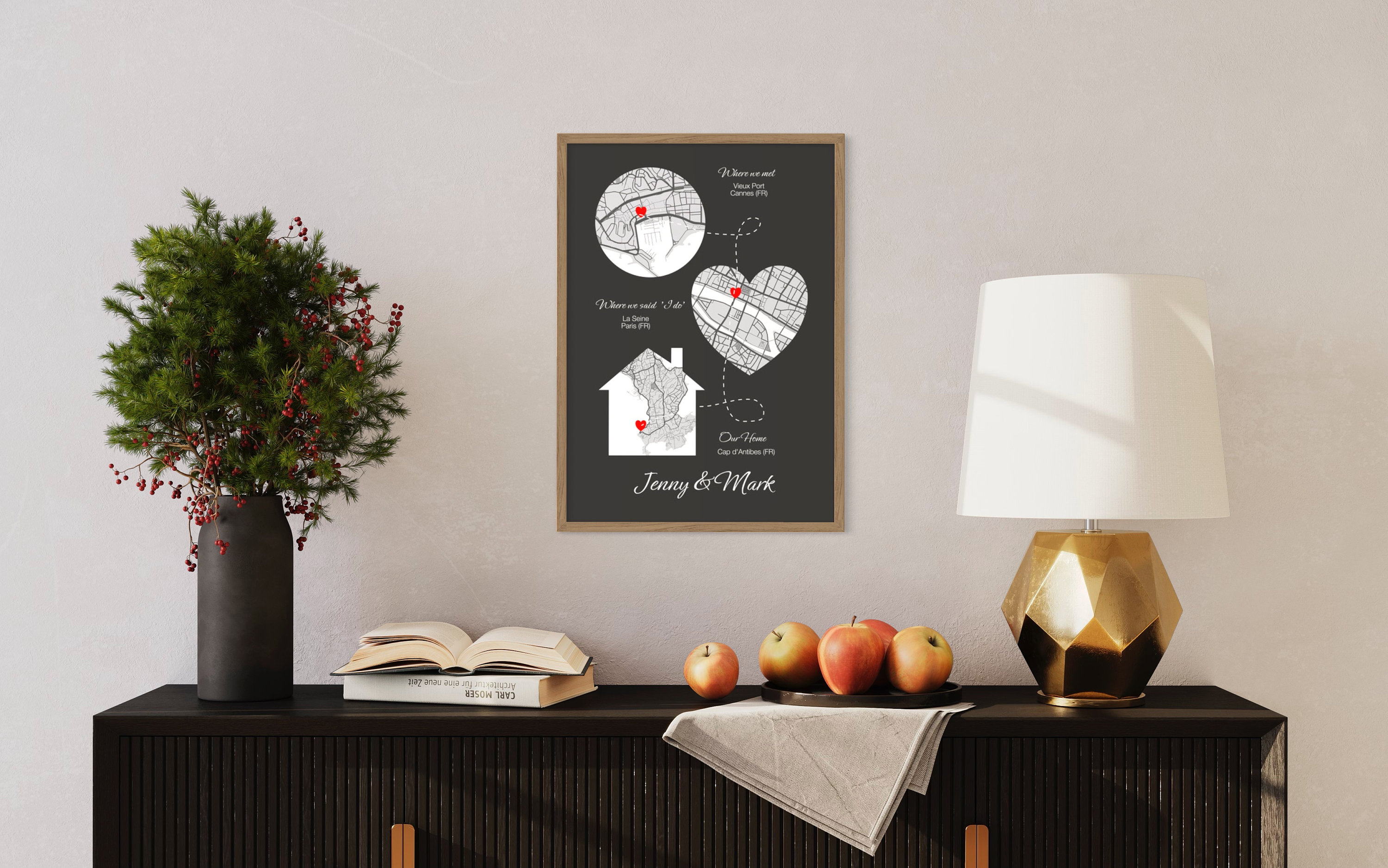 Personalised Map Print Our Story Map Custom Location Met - Etsy