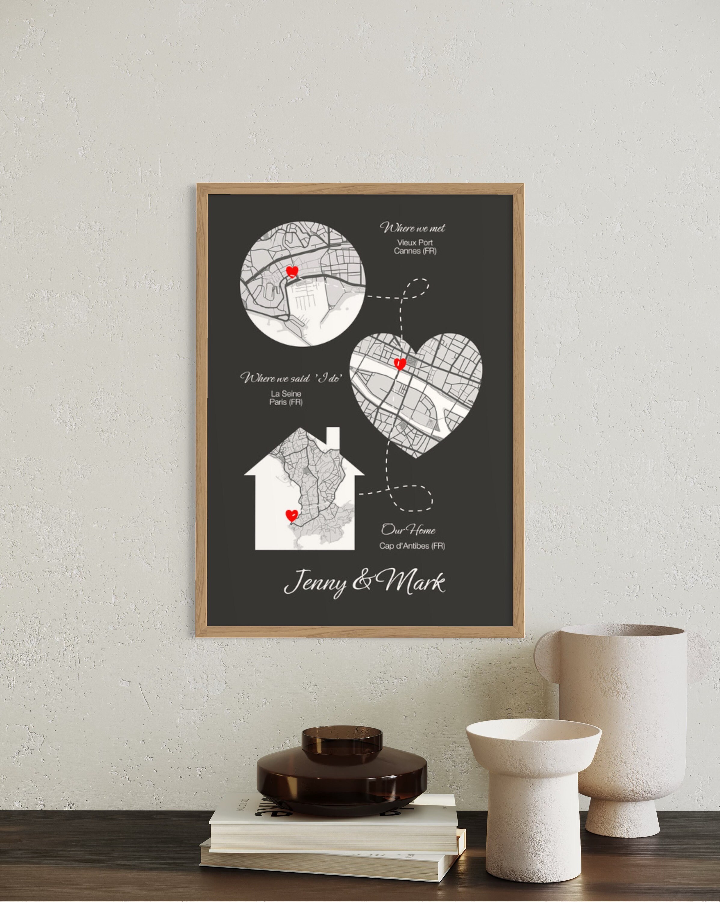 Personalised Map Print Our Story Map Custom Location Met - Etsy