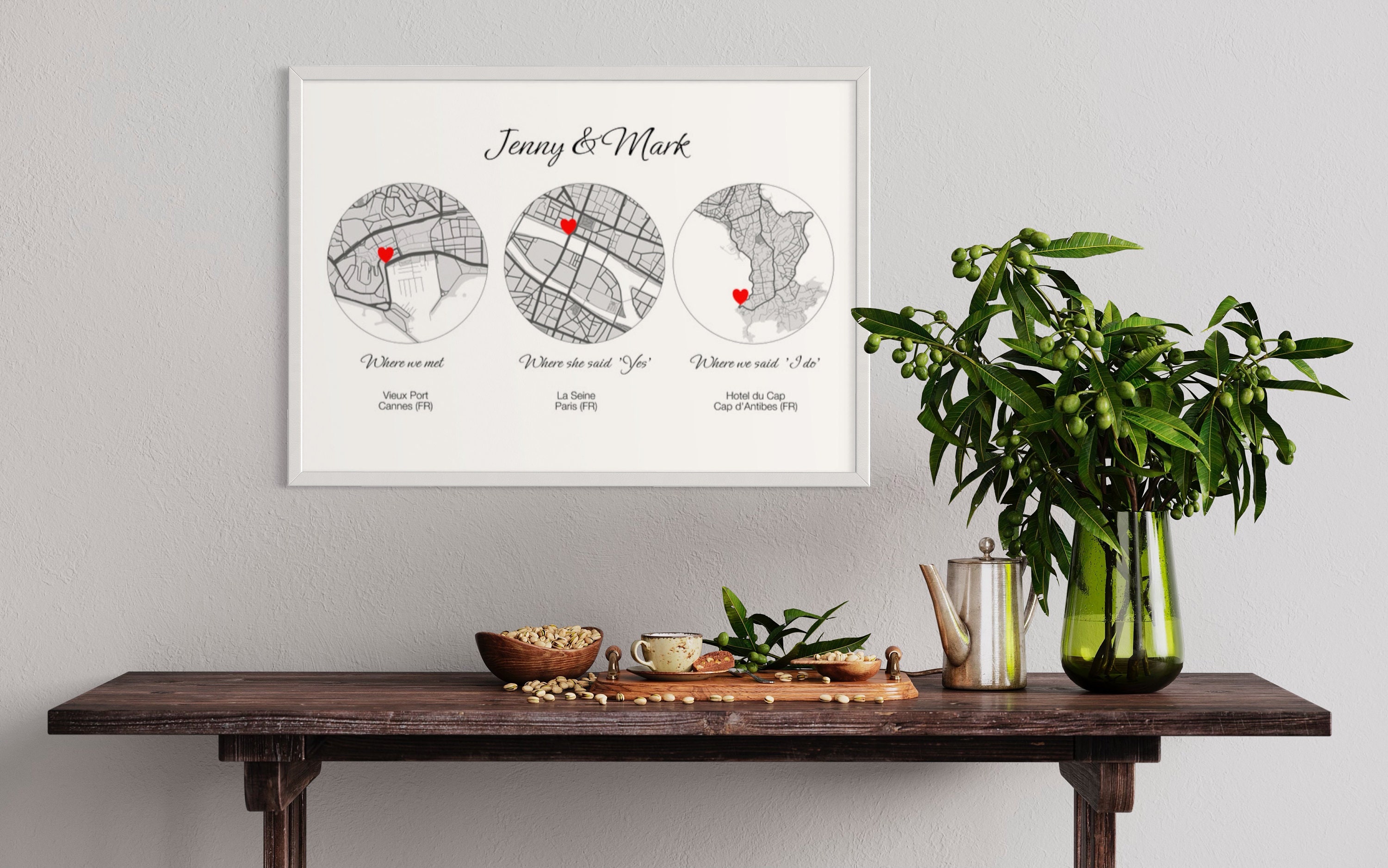 Personalised Map Print Met Engaged Wedding Map Custom Location Anniversary Minimal Custom Map 7101