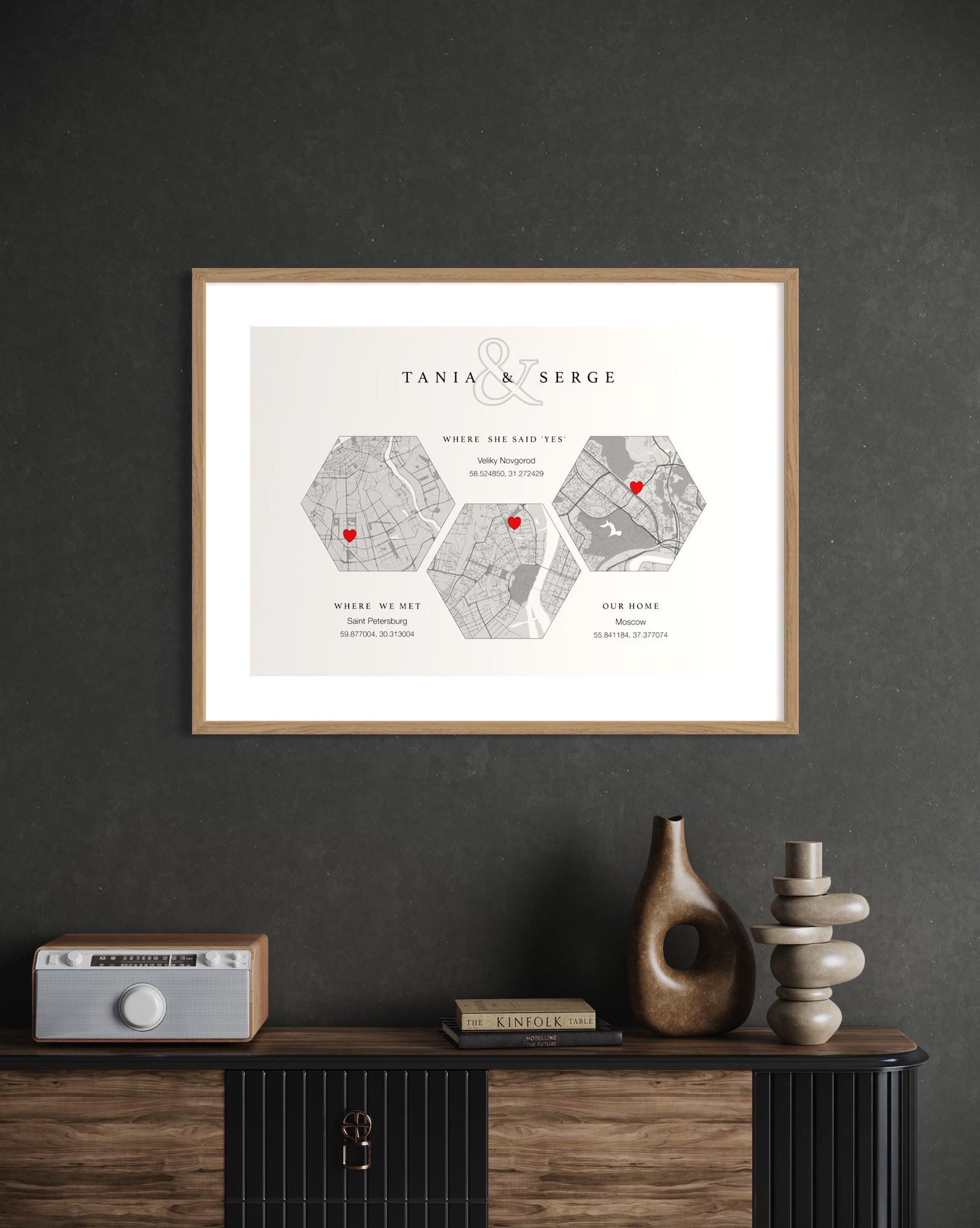 Personalised Map Print, Met Wedding Home Map Custom Location ...