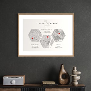Personalised Map Print, Met Wedding Home Map Custom Location ...