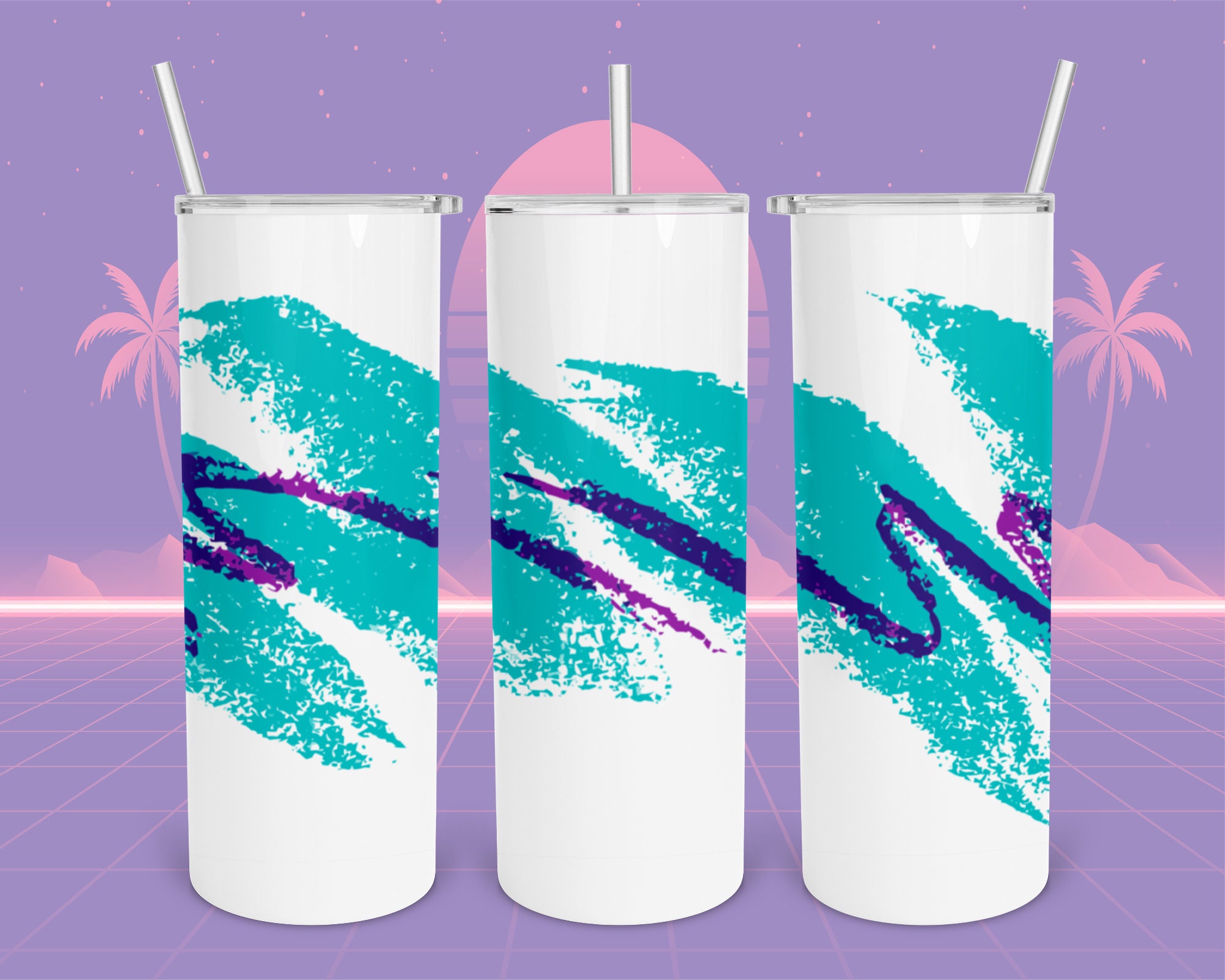 20 Ounce Skinny Tumbler Throwback 80's / 90's Kids Paper-cup Design - Etsy