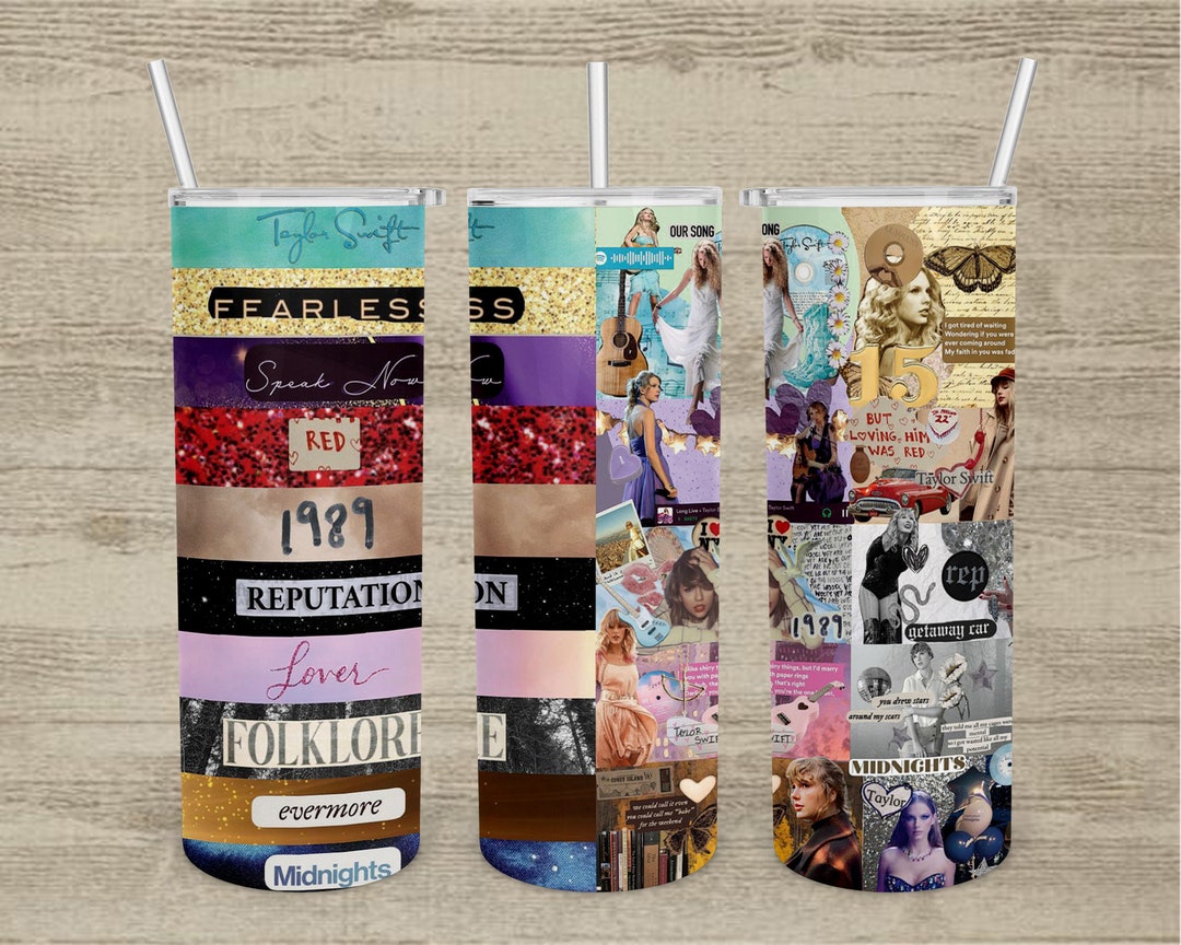 Taylor Swift Album Book Library 20 Ounce Tumbler Swiftie Swiftmas ...